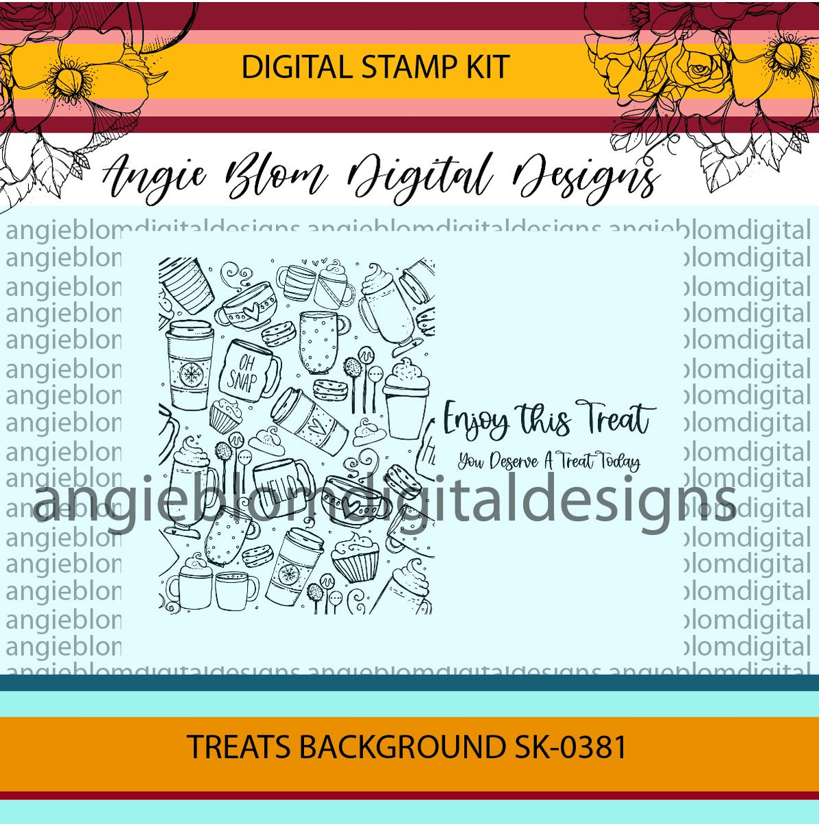 Treats Background – Angie Blom Digital Designs
