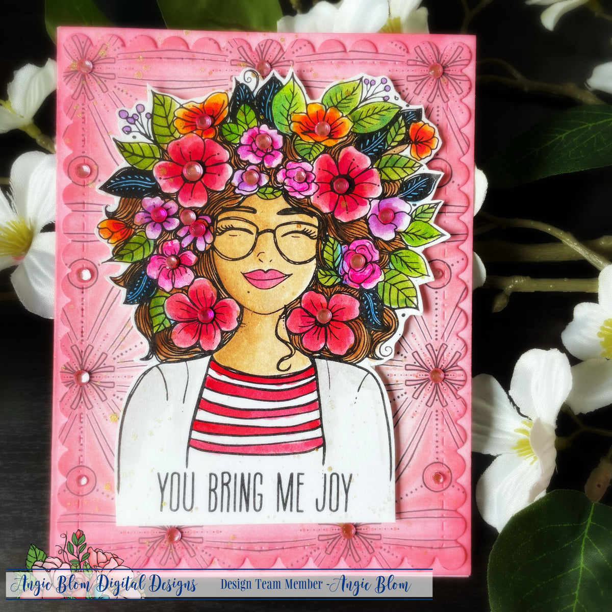 Pink and Blue Digital Papers – Angie Blom Digital Designs