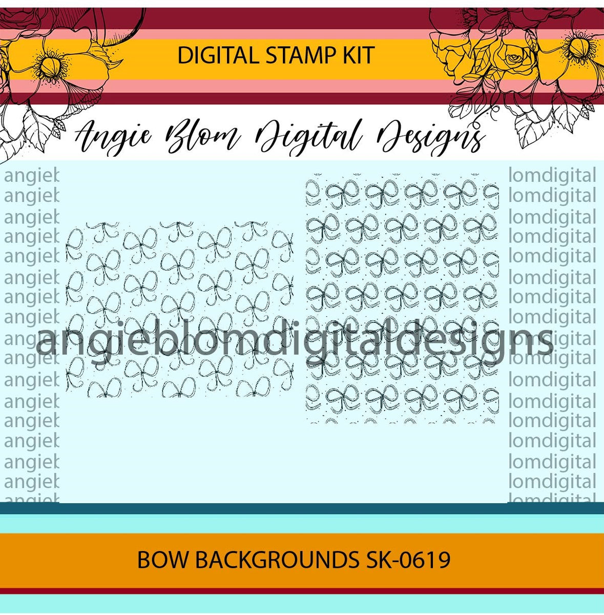 Bow Backgrounds – Angie Blom Digital Designs