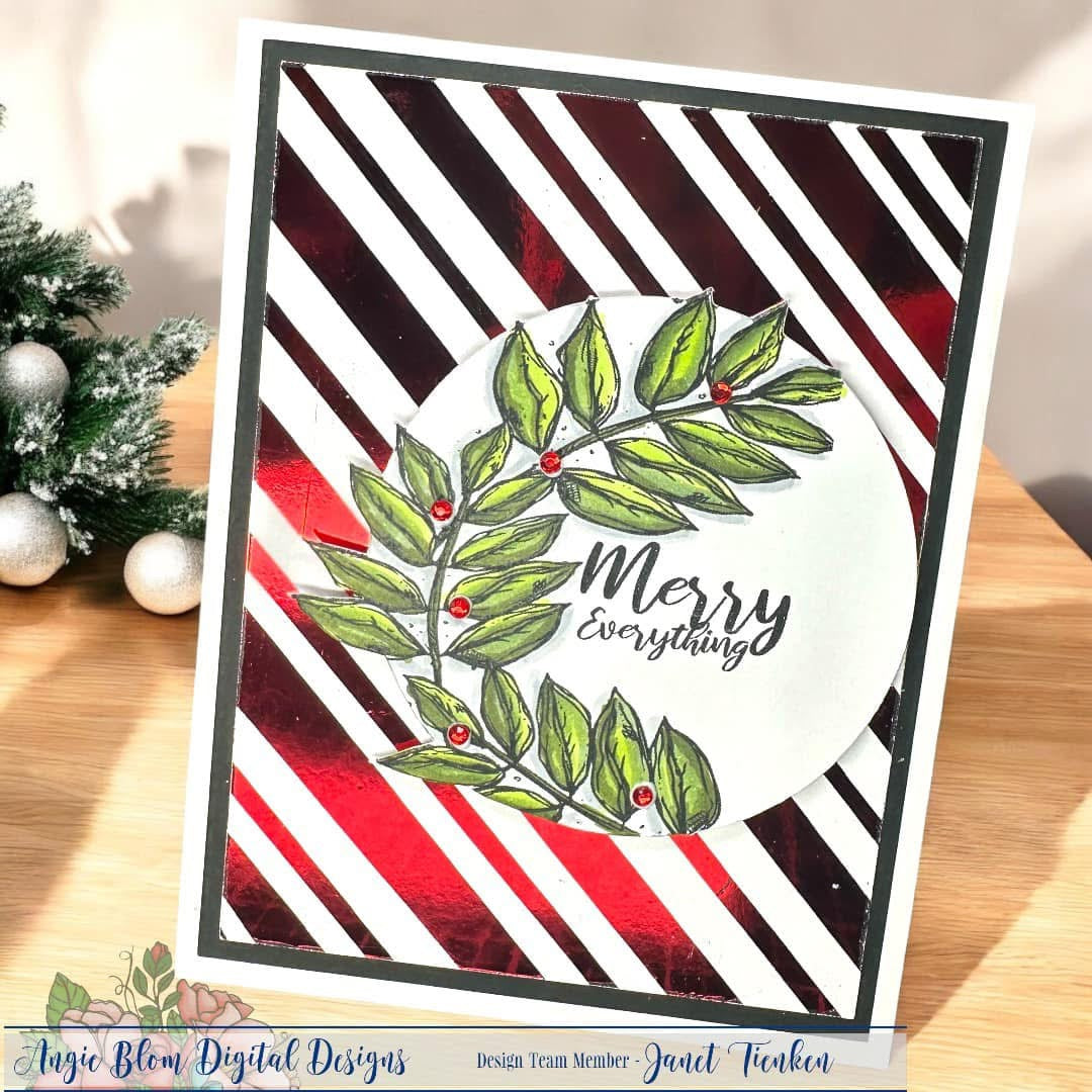 Stripes, Berries and Snowflakes Backgrounds – Angie Blom Digital Designs
