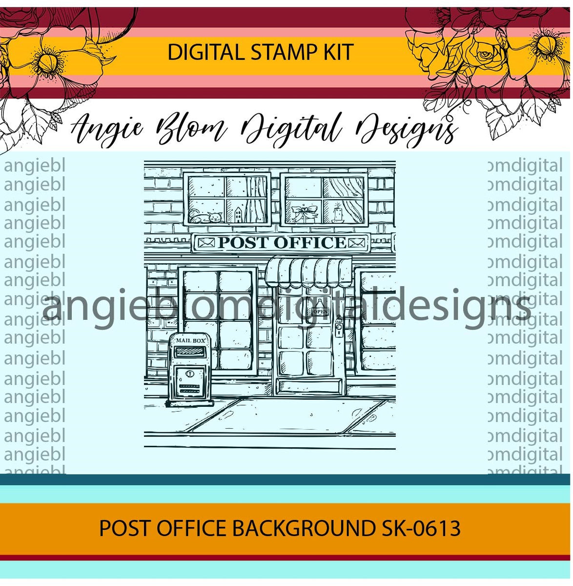 Post Office Background – Angie Blom Digital Designs
