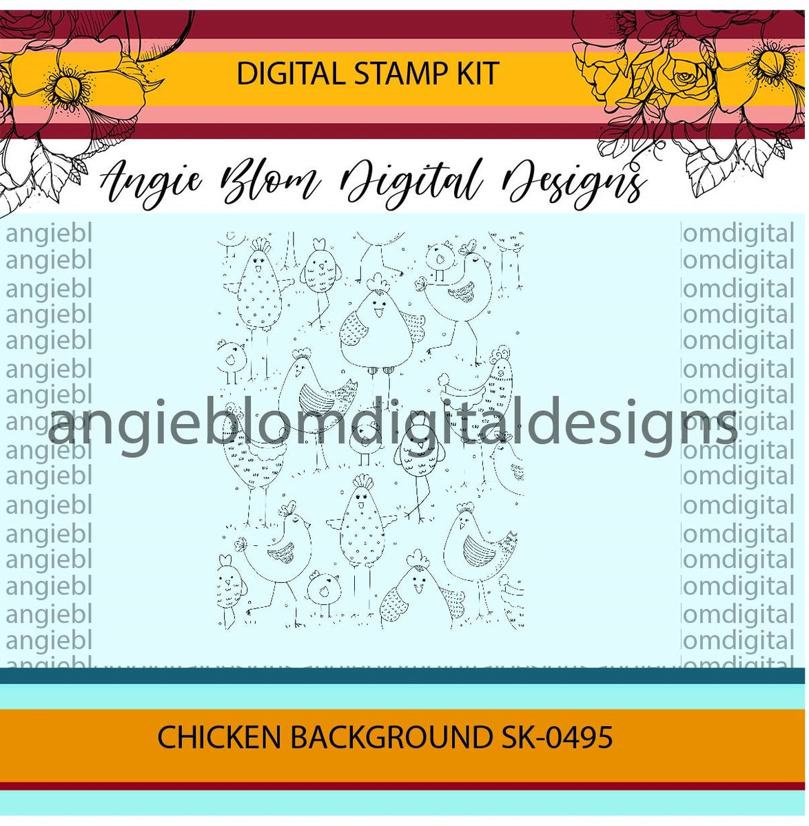 Chicken Background – Angie Blom Digital Designs
