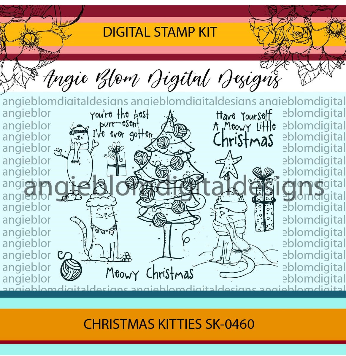 Christmas Kitties – Angie Blom Digital Designs