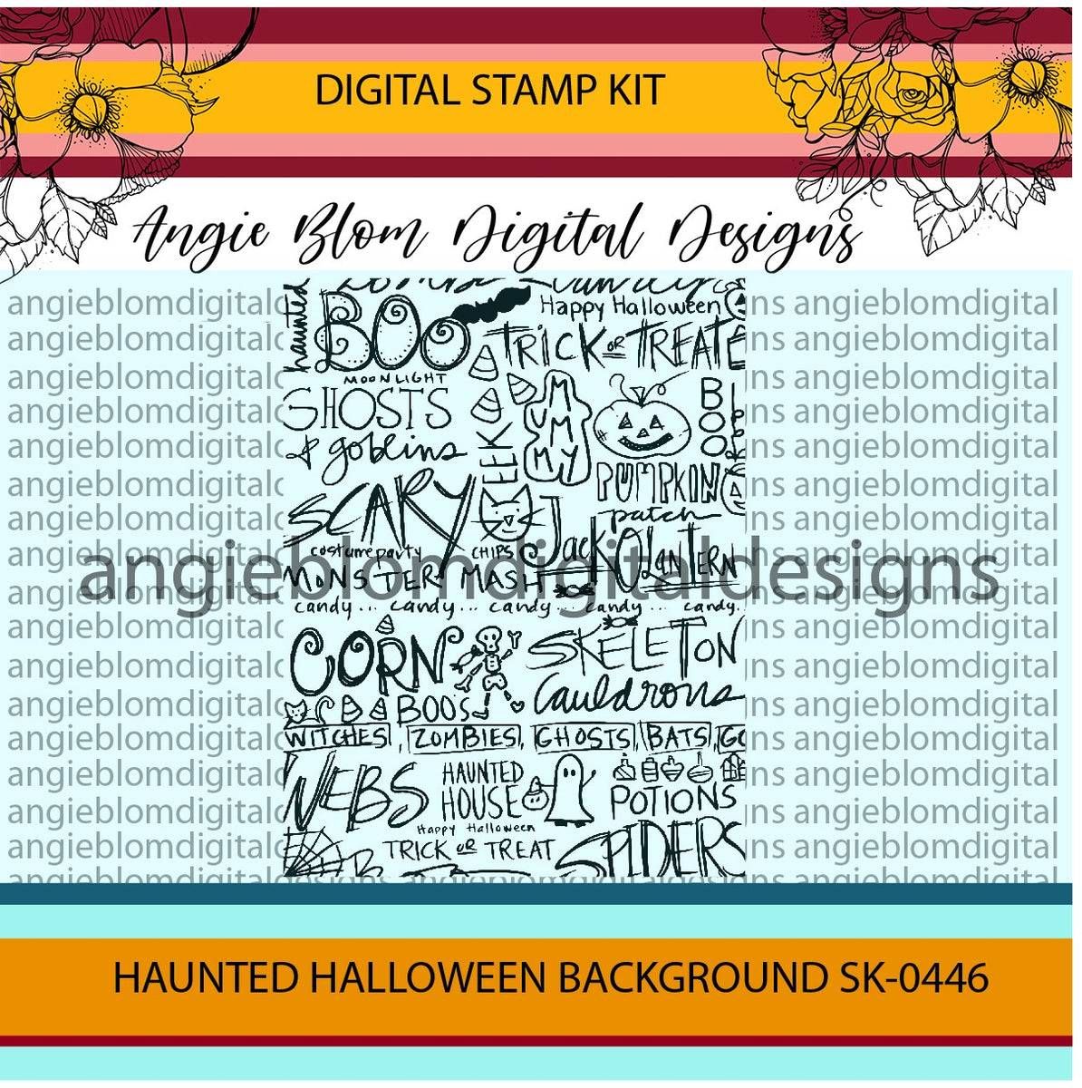 Haunted Halloween Background – Angie Blom Digital Designs