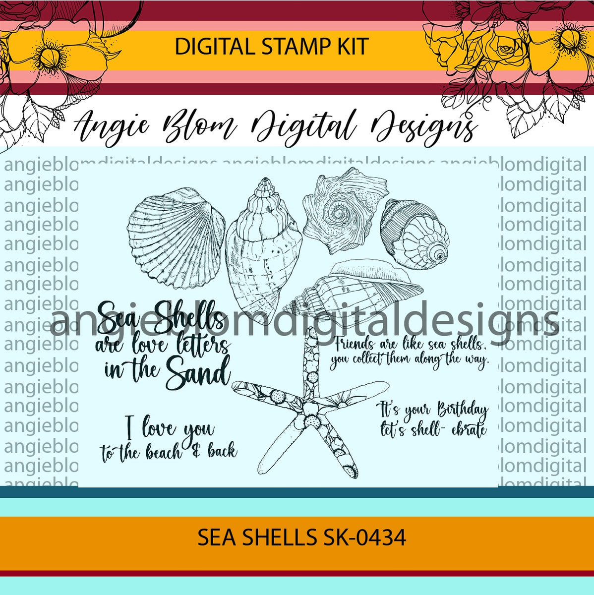 Sea Shells – Angie Blom Digital Designs
