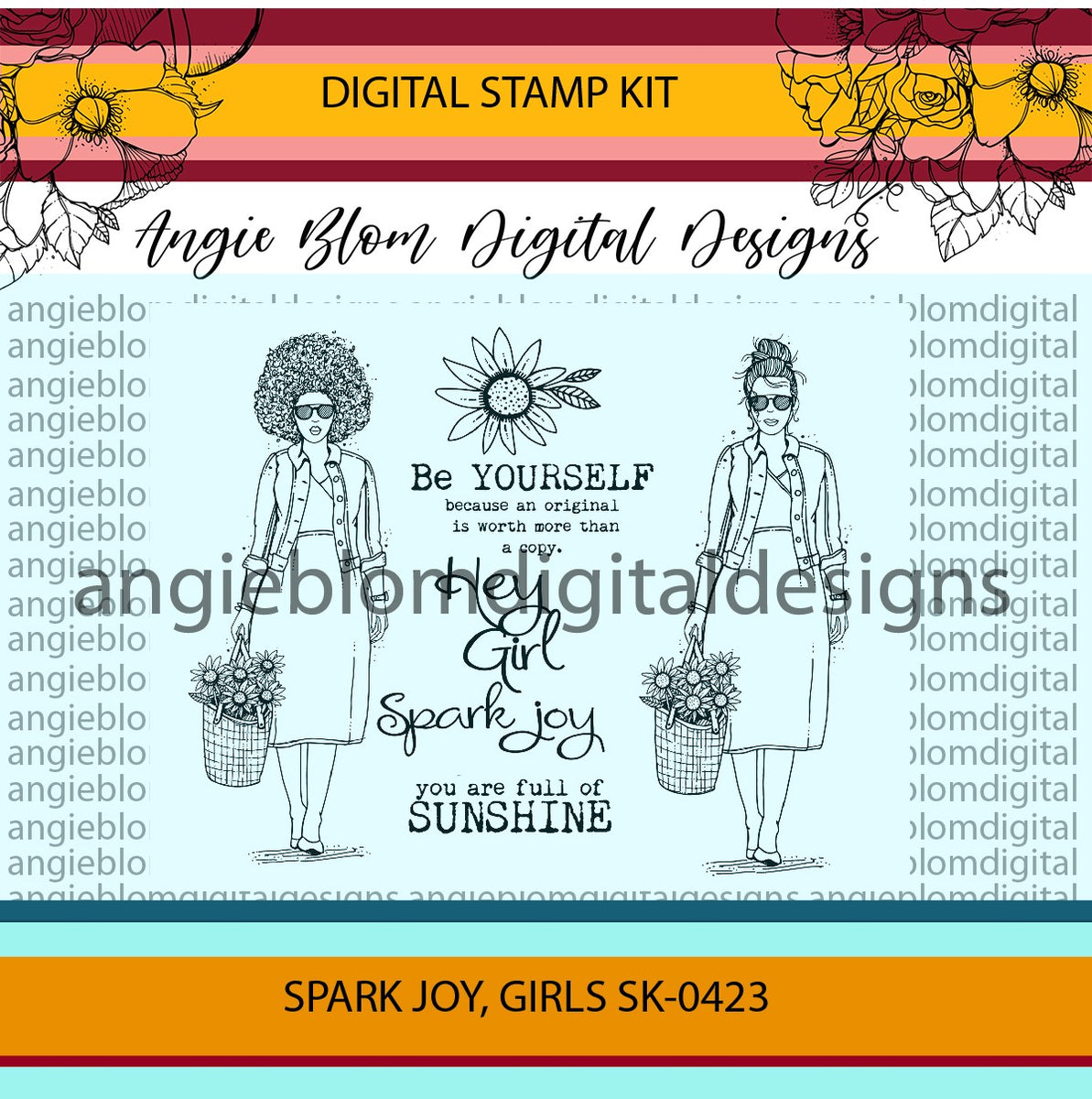 Spark Joy, Girls – Angie Blom Digital Designs
