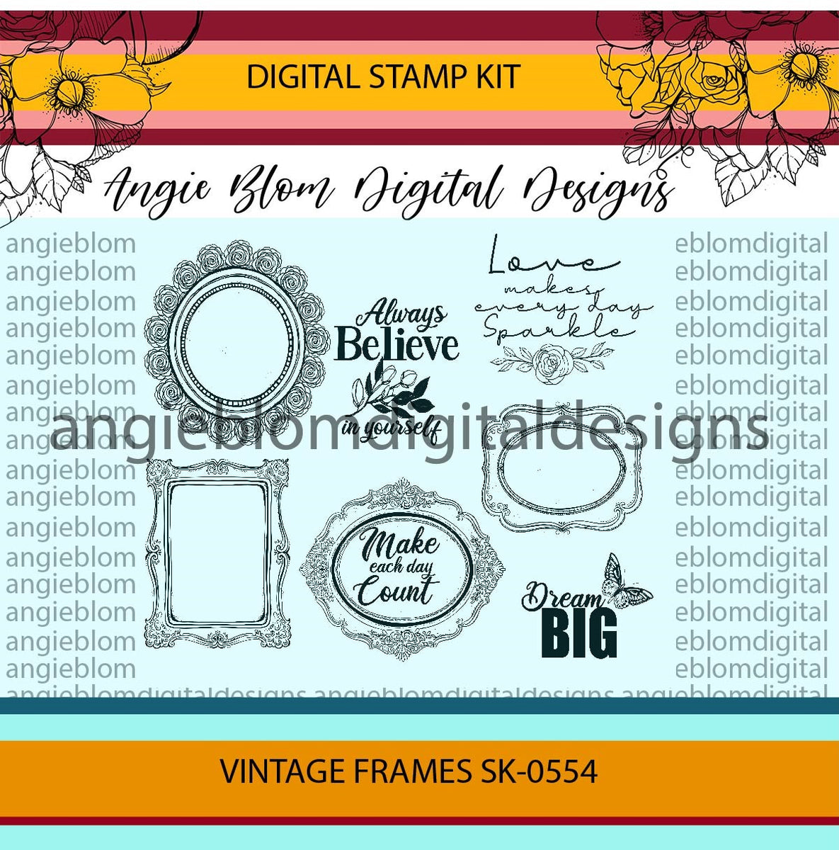 Vintage Frames – Angie Blom Digital Designs