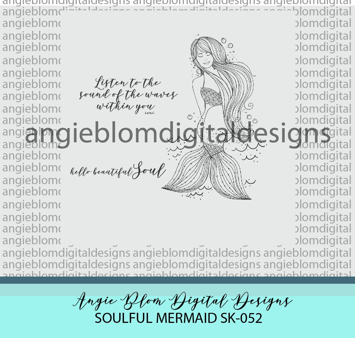 Soulful Mermaid – Angie Blom Digital Designs