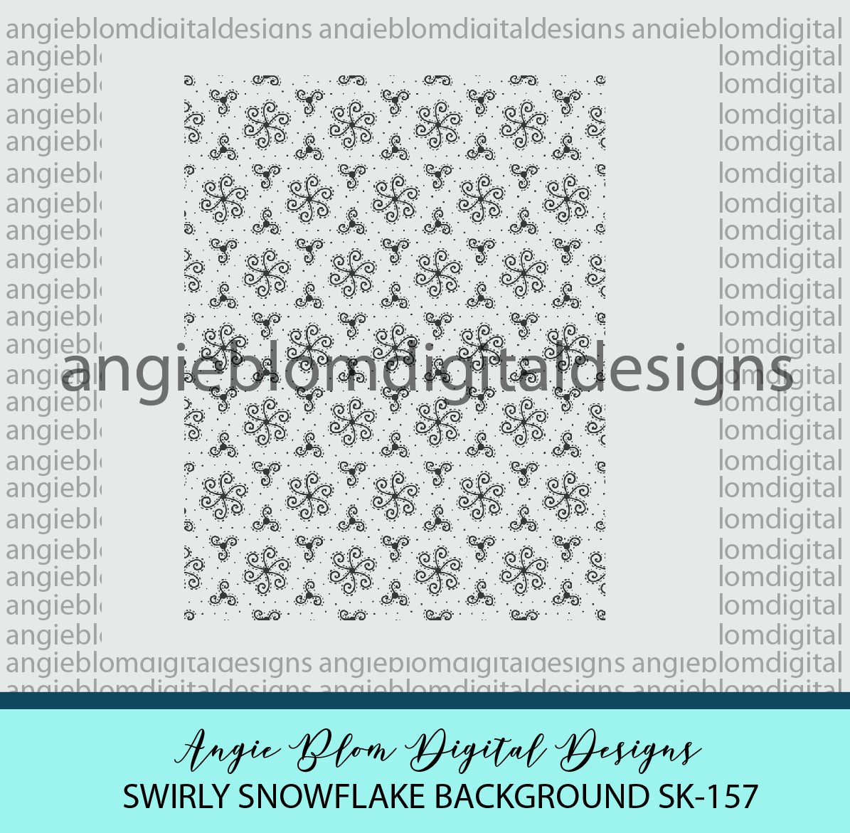 Swirly Snowflakes Background – Angie Blom Digital Designs