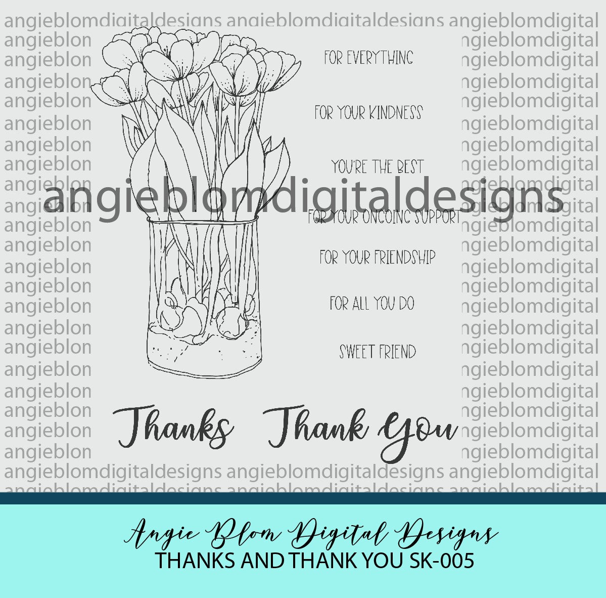 Thanks and Thank You – Angie Blom Digital Designs