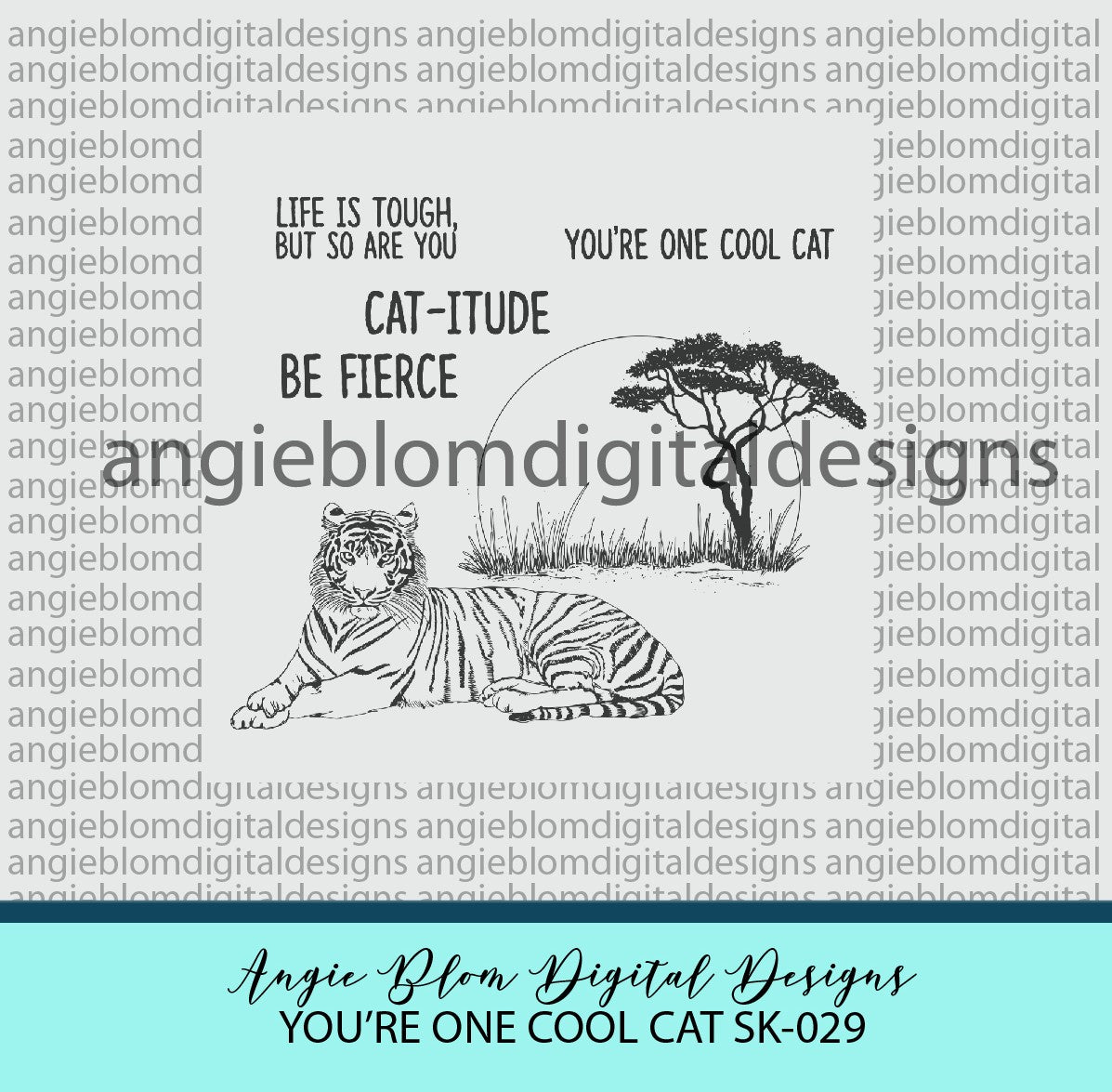 You're One Cool Cat – Angie Blom Digital Designs